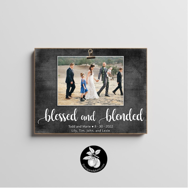 Blessed and Blended Wedding Sign Blended Family Wedding Gift - Etsy