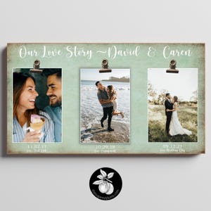 Personalized Wedding Photo Clip Frame: Our Love Story Gift - Etsy