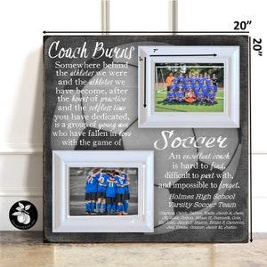 Soccer Coach Gift, Personalized Picture Frame With Name, End of Season ...