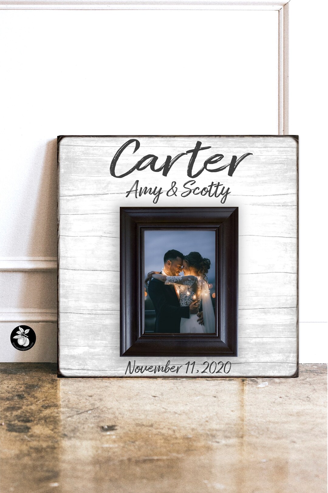 Personalized Wedding Gift Frame, Engagement Gift for Couple, Wood ...