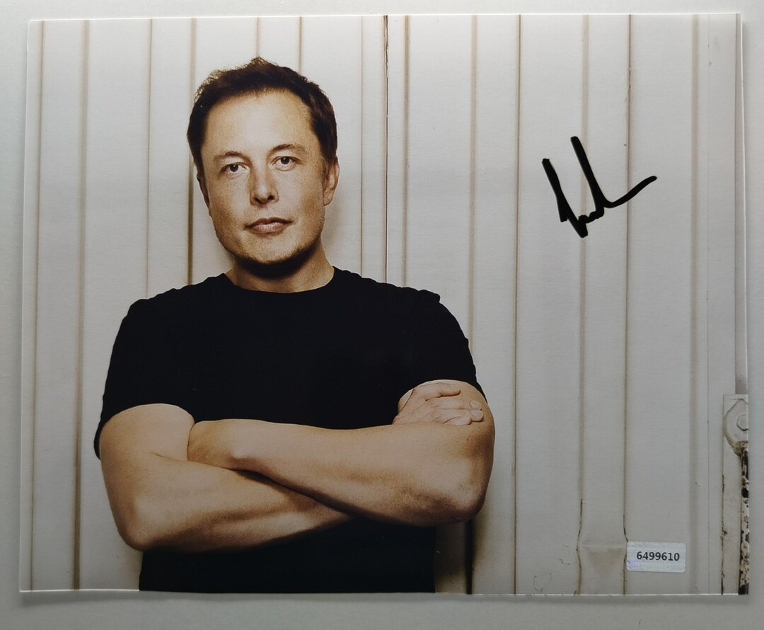 Autograph ELON MUSK Signed 8X10 in (20 X 25 Cm) - COA - Etsy