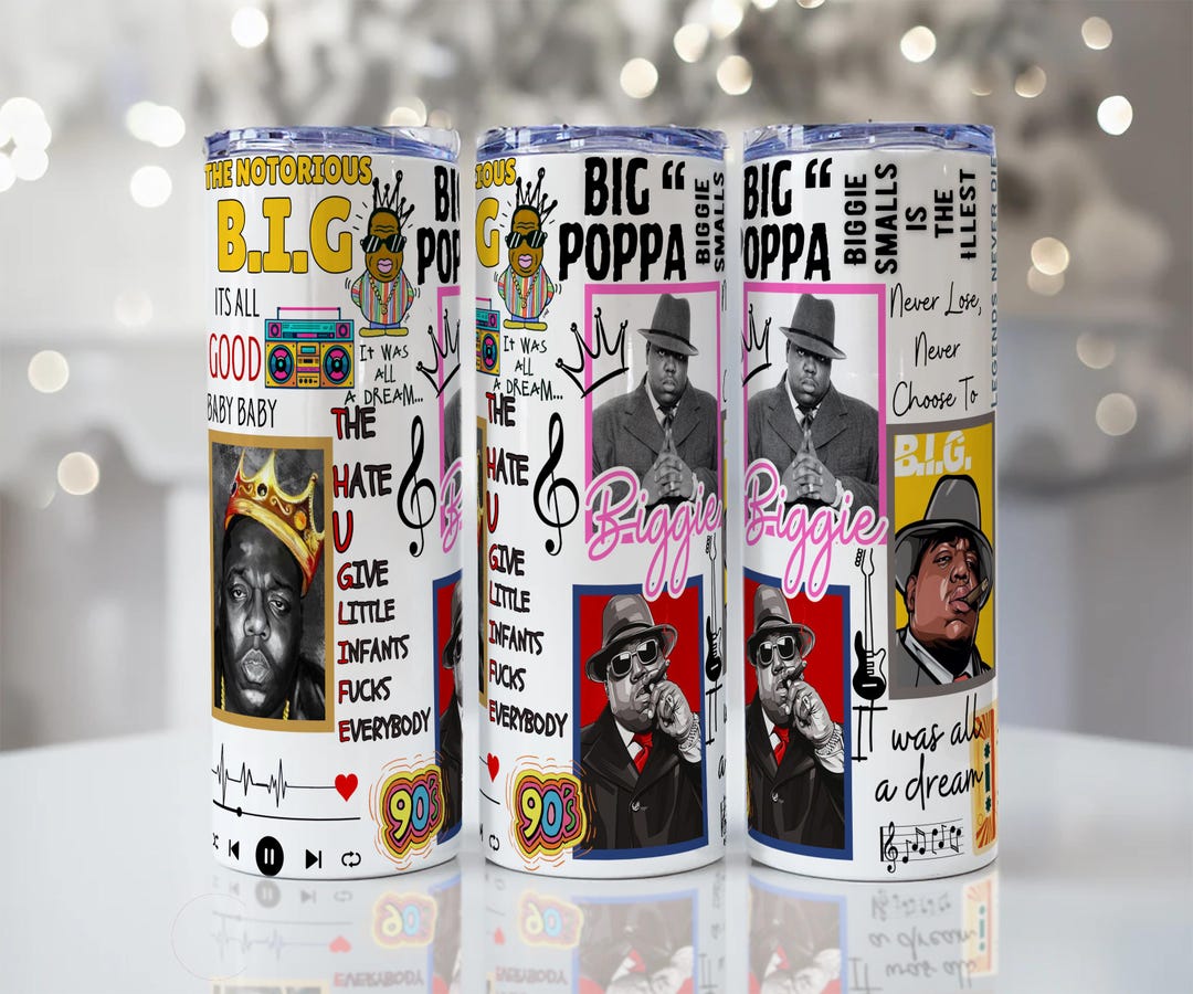 Biggie Tumbler Wrap: Hip Hop PNG File (digital Download) 20oz ...
