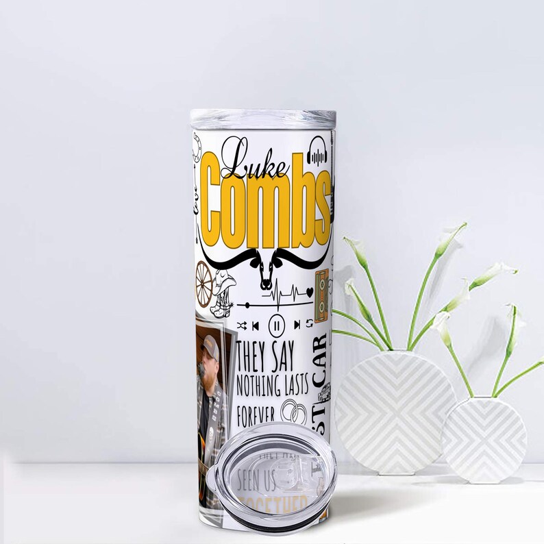 Luke Combs Country Singer Tumbler Wrap: 20oz Sublimation Design (PNG ...