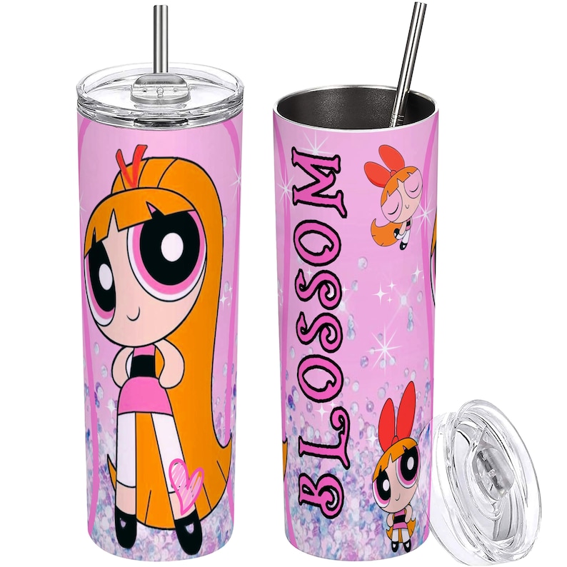 Blossom Png, Powerpuff Girls Tumbler Wrap: 20oz PNG File (digital ...