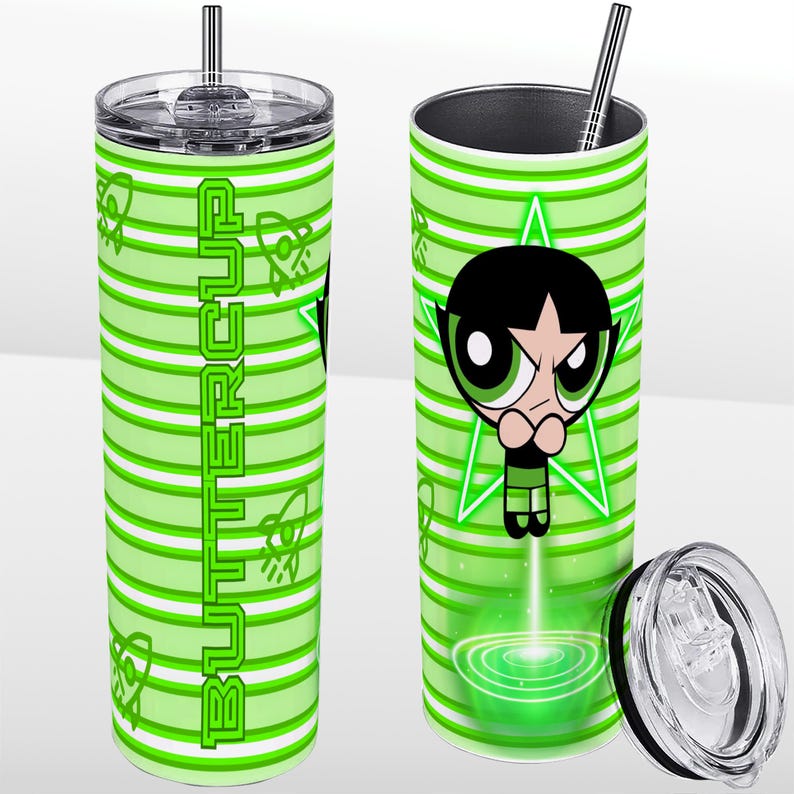Buttercup Powerpuff Girls Tumbler Wrap: 20oz Sublimation Design (PNG ...