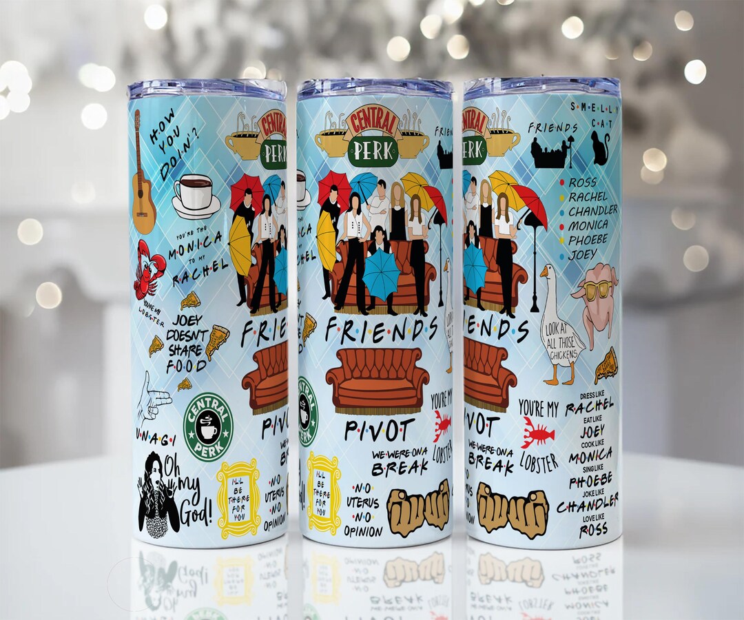 Friends Bundle 20oz and 11oz Mug Wraps: Sublimation Design 4 PNG Files ...