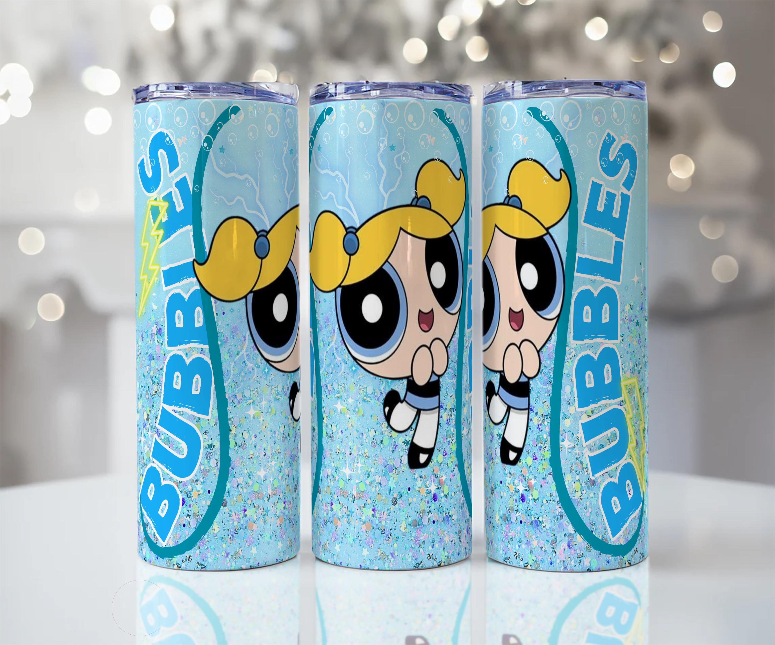 Powerpuff Bubbles Girls Tumbler Wrap: 20oz Skinny Tumbler PNG (digital ...