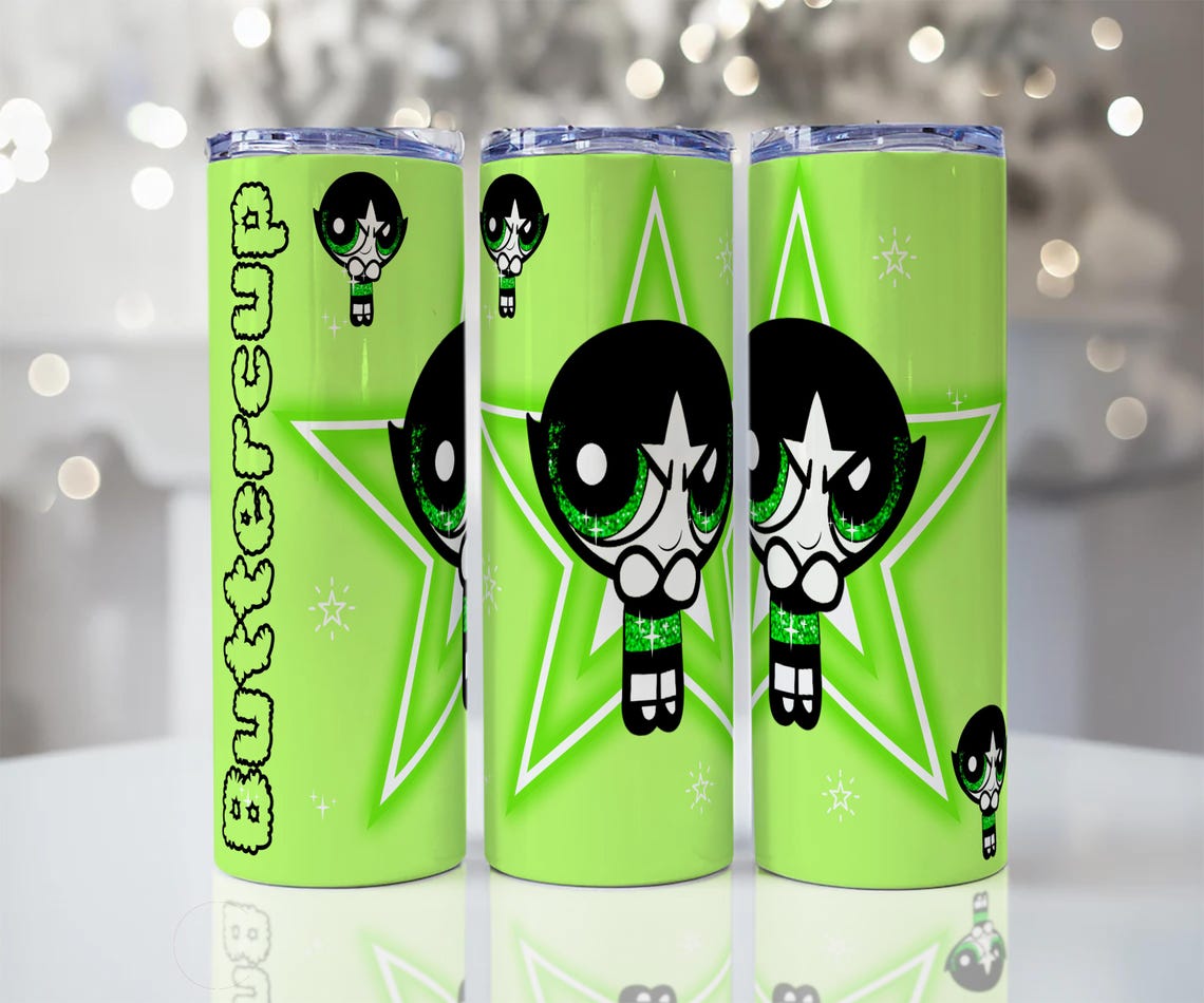 Buttercup Powerpuff Girls Tumbler Wrap: 20oz Sublimation Design (PNG ...
