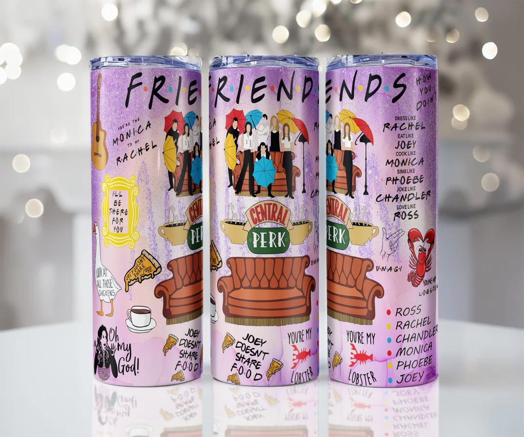 Friends Bundle 20oz and 11oz Mug Wraps: Sublimation Design 4 PNG Files ...