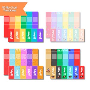 Editable Kids Flip Routine Chart | 1000+ Chore Cards + 50 Flip Chart ...
