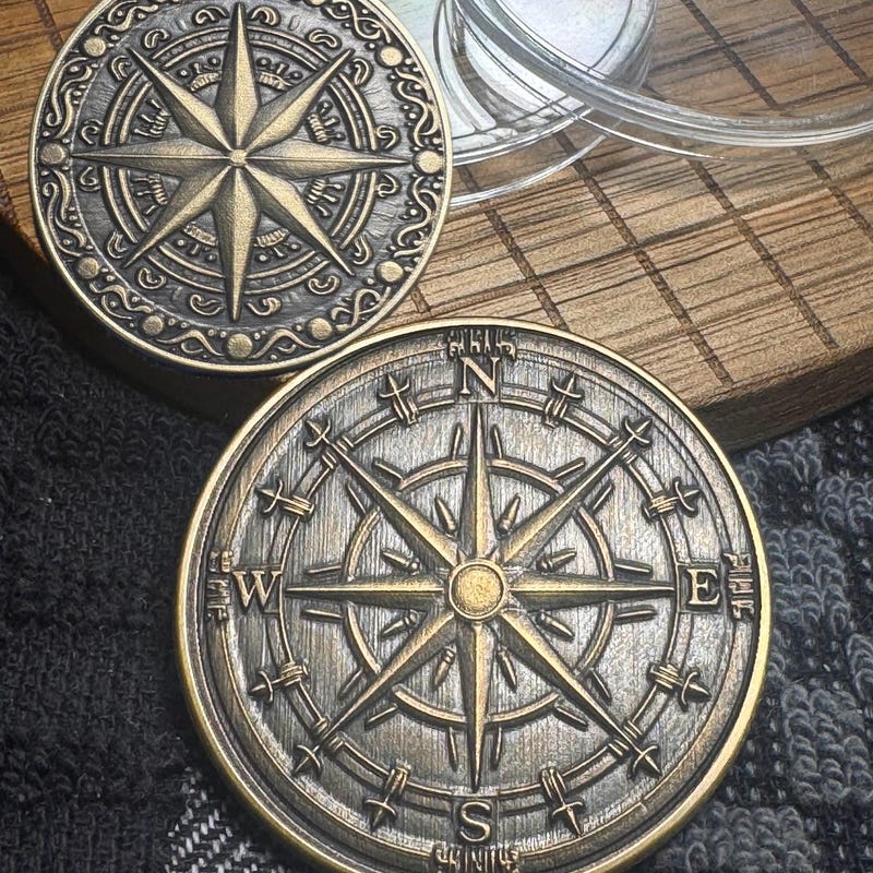 Compass Coin - Etsy