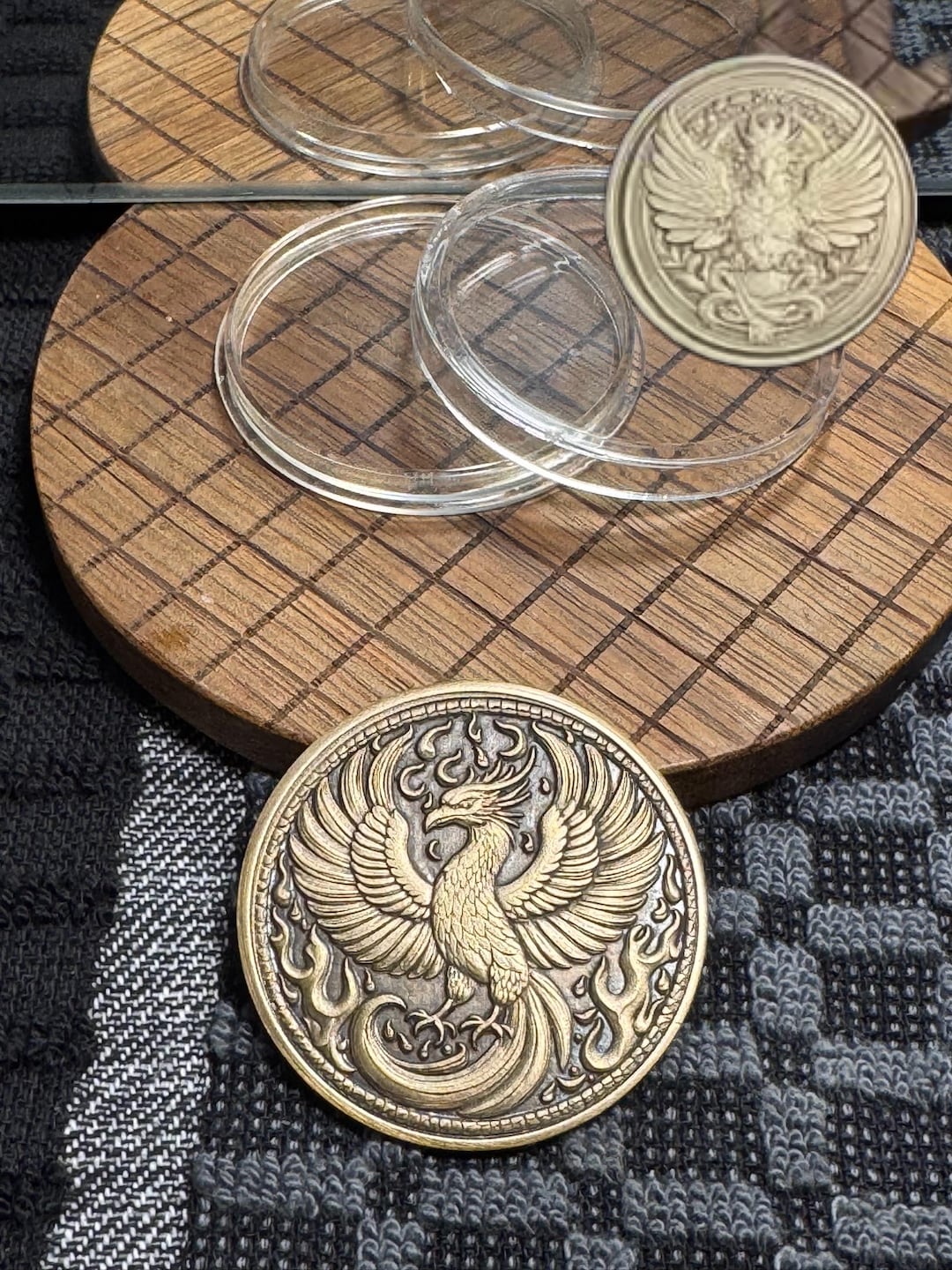 Phoenix Rising Double Sided Brass Engraved Decision Challenge Token ...