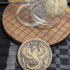 Phoenix Rising Double Sided Brass Engraved Decision Challenge Token ...