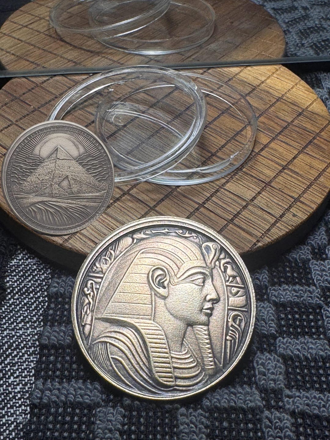 Egyptian in the Pyramids, Double-sided, Brass Engraved Decision ...