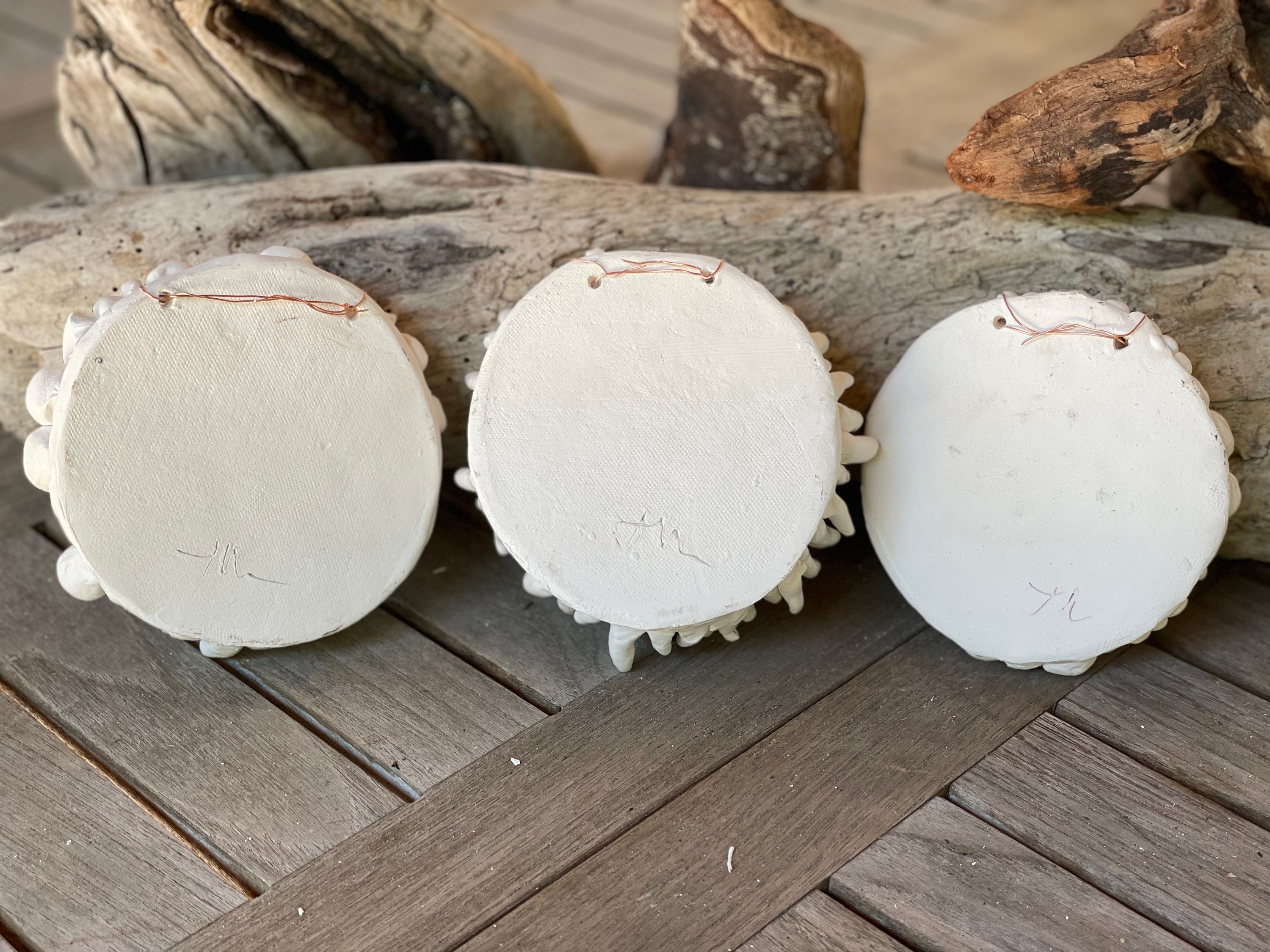 Round Shape Ocean Inspired 3D Sculpted Wall Decor Tiles - Etsy