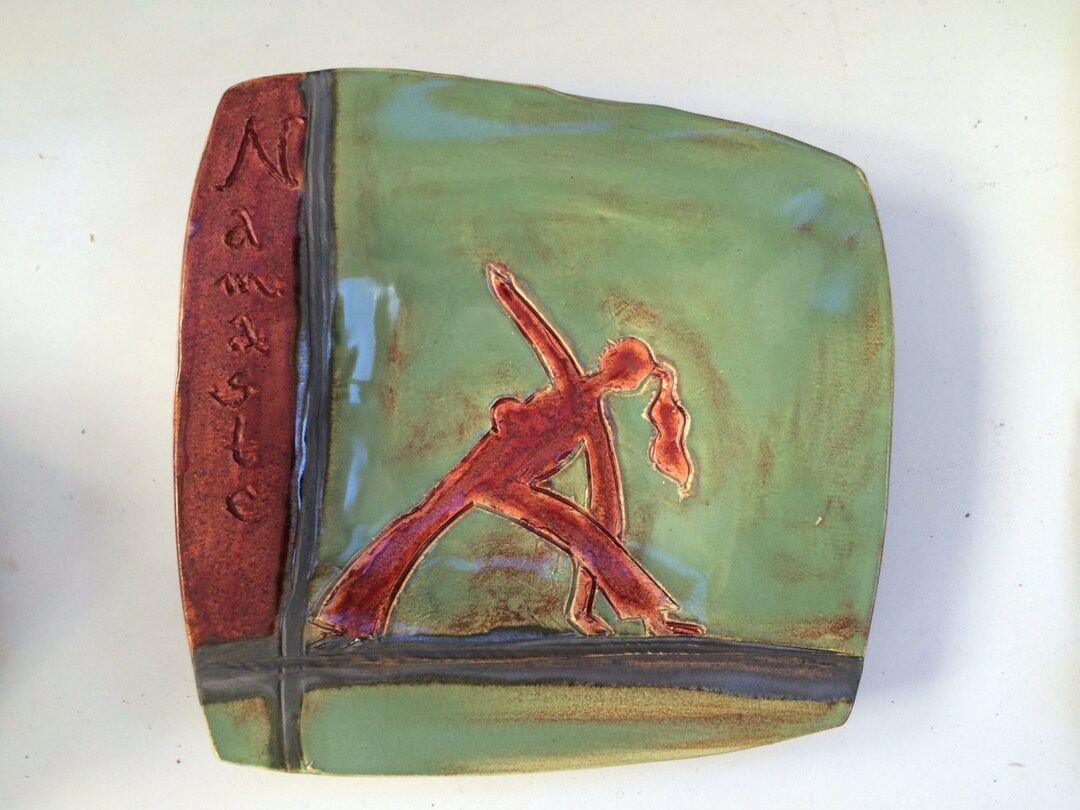 Namaste - Handmade Yoga Plate - Etsy