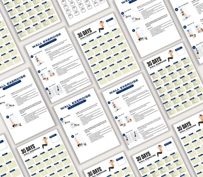 30 Day Workout Challenge Printable | Home Fitness Planner PDF ...