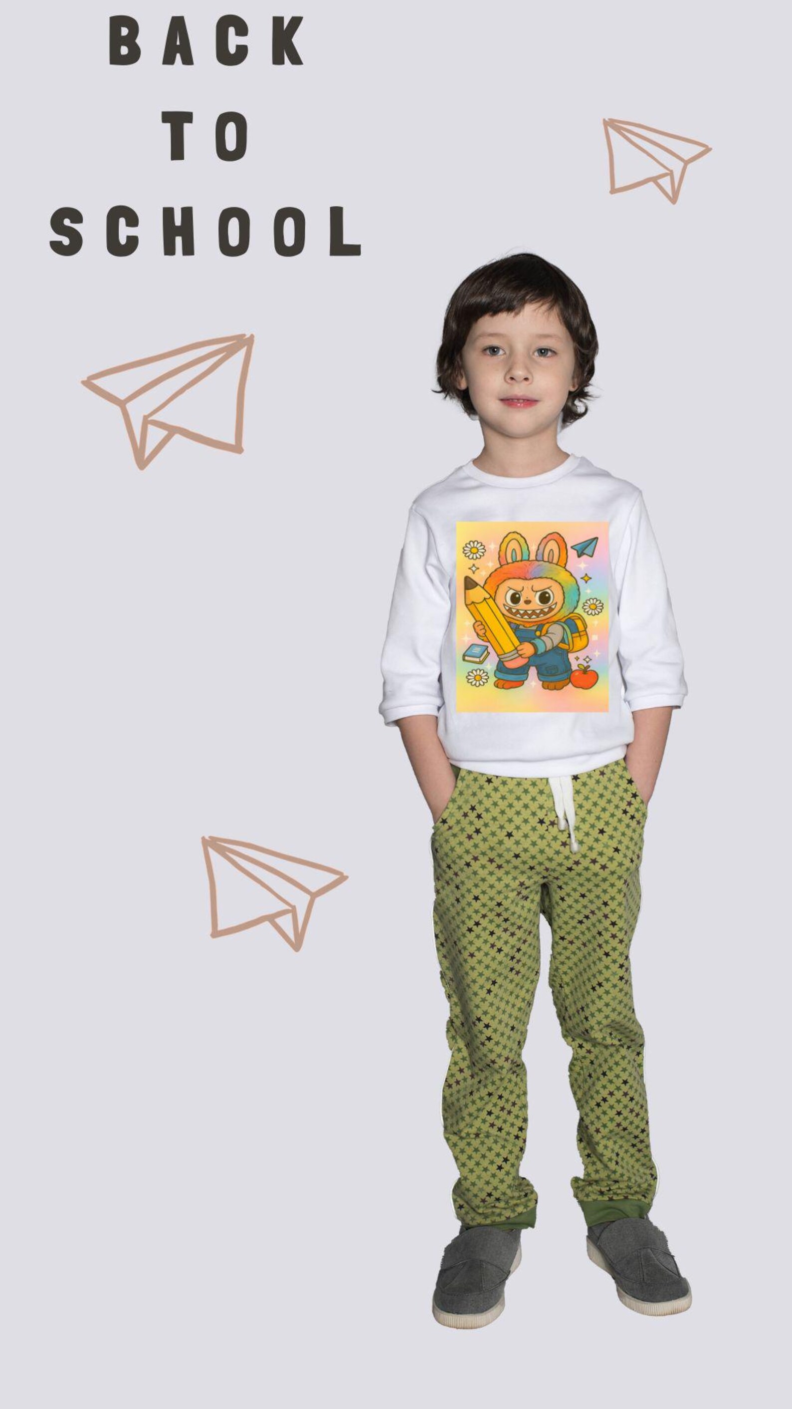 Labubu Back to School PNG: Cartoon Teacher Shirt Design (digital ...