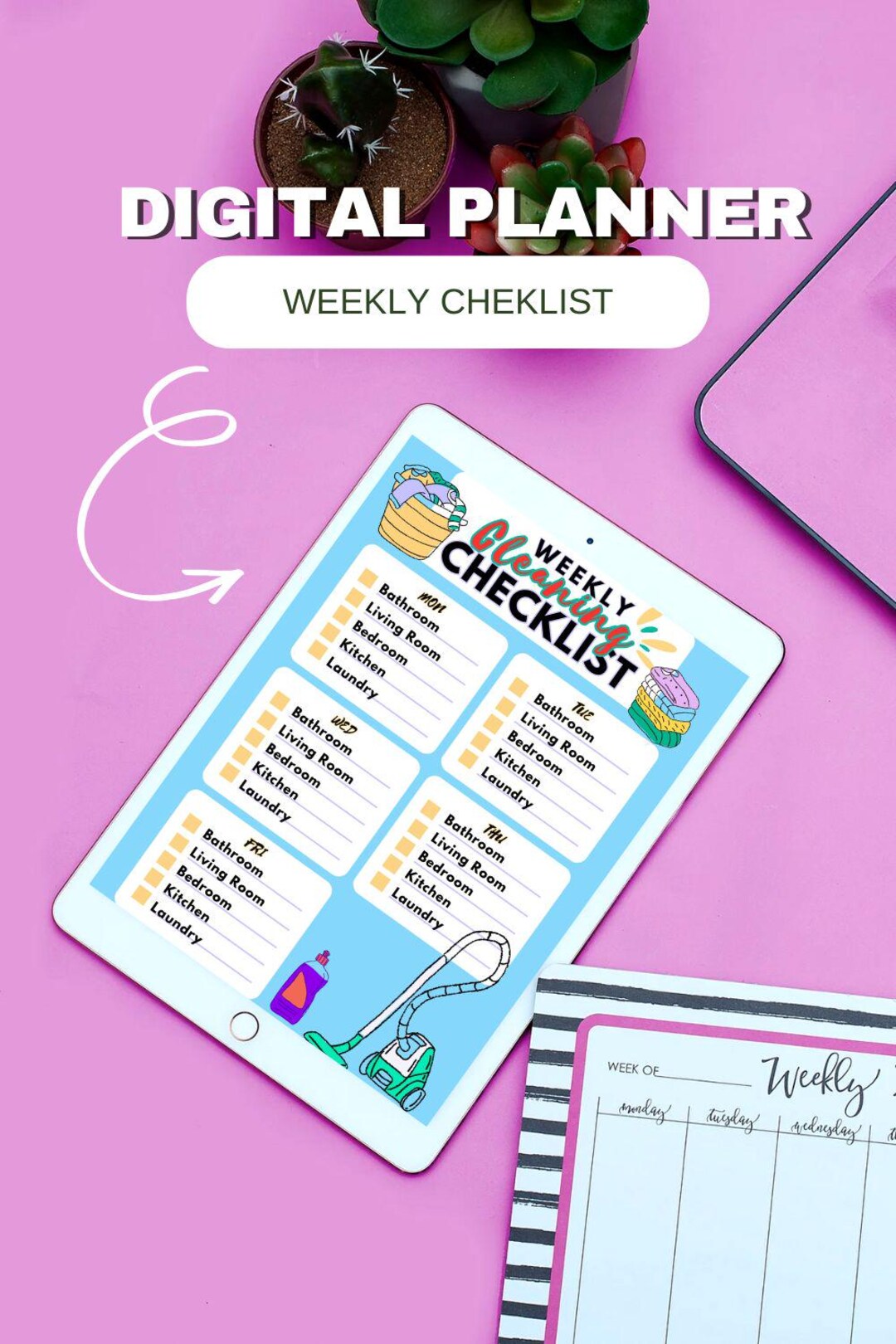 Editable Weekly Planner | Printable, Digital ,weekly Planner PDF ...