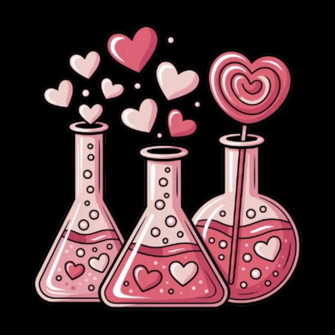 Chemistry Love Valentine Science Clipart PNG - Etsy