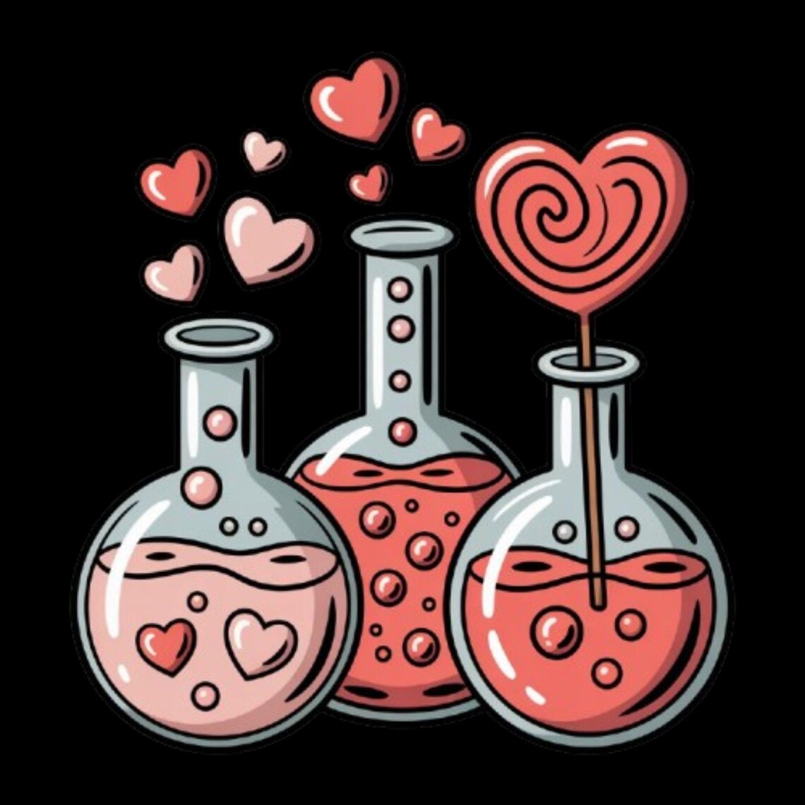 Chemistry Love Valentine Science Clipart PNG - Etsy