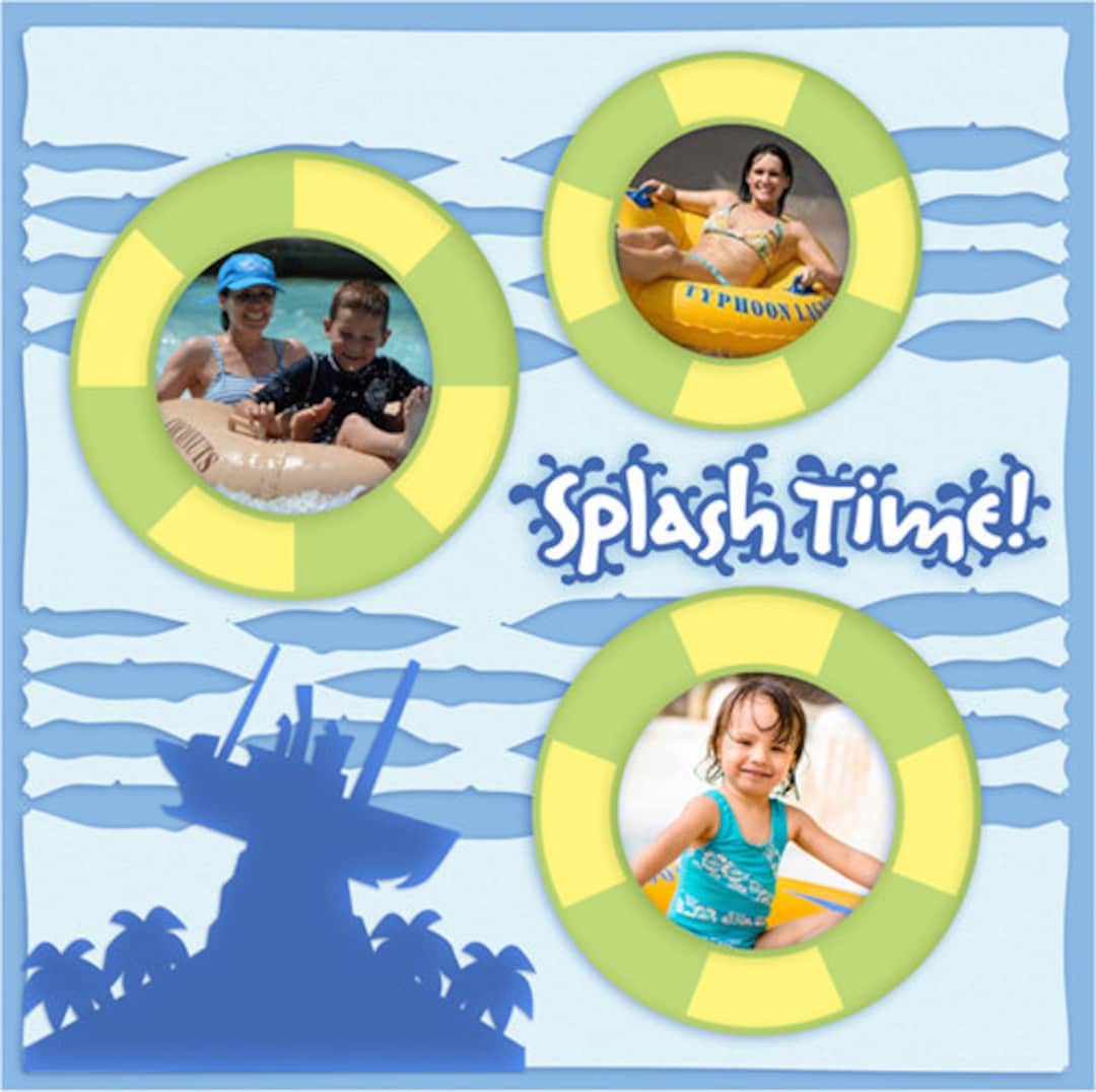 SVG File - Typhoon Lagoon Inspired Layout for Scrapbooking - Etsy