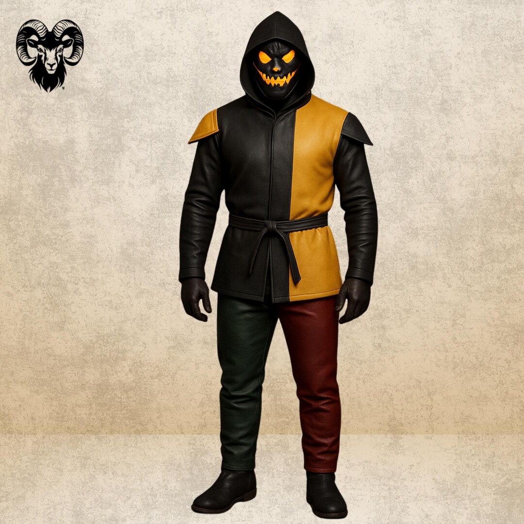 Handmade Leather Executioner Costume – Gothic Cosplay Hood & Robe Set ...