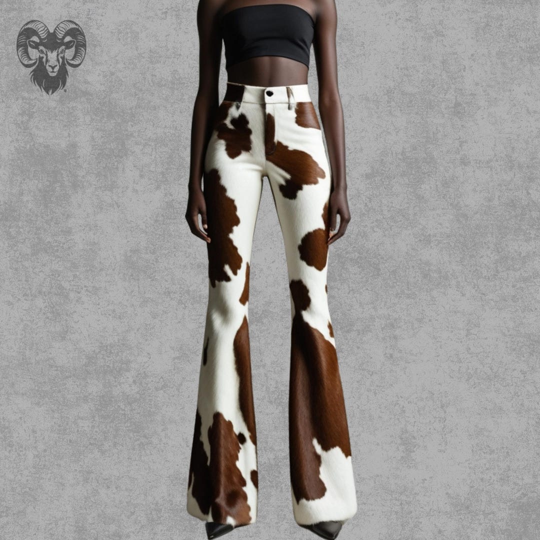 Cowhide Leather Pants | Women's Leather Pant | Cow Print Leather Pant ...