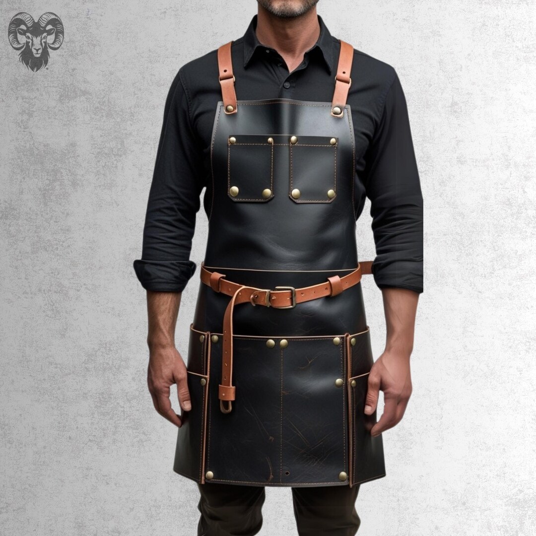 Handmade Leather Apron for Men | Leather Work Apron | Custom Leather ...