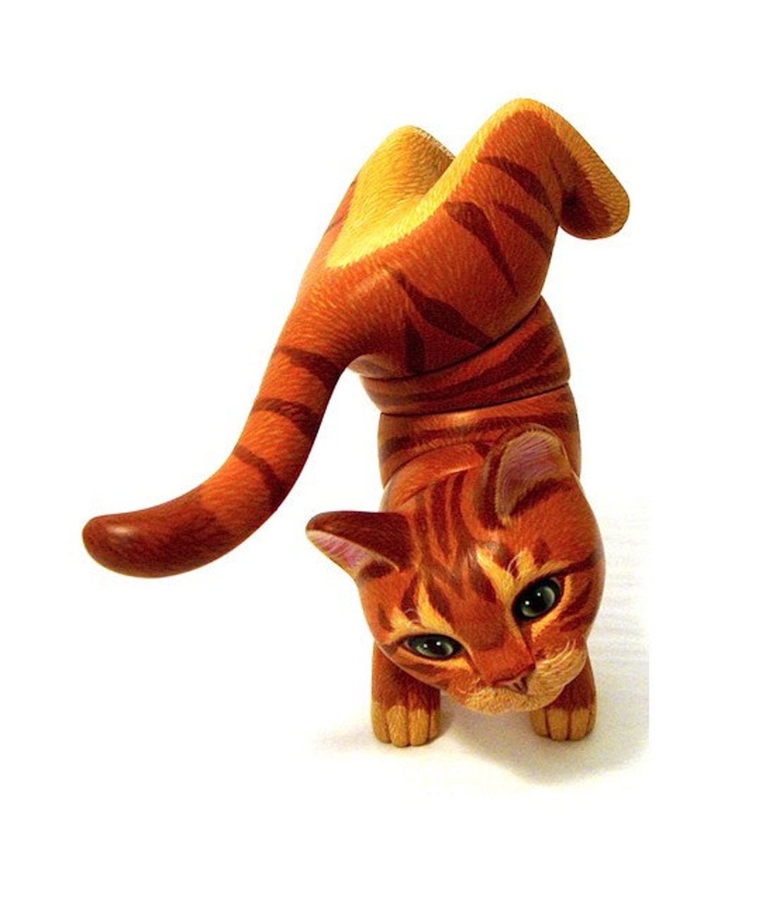 Hand Carved Wooden Posable CAT Sculpture 'twist O Cat' - Etsy