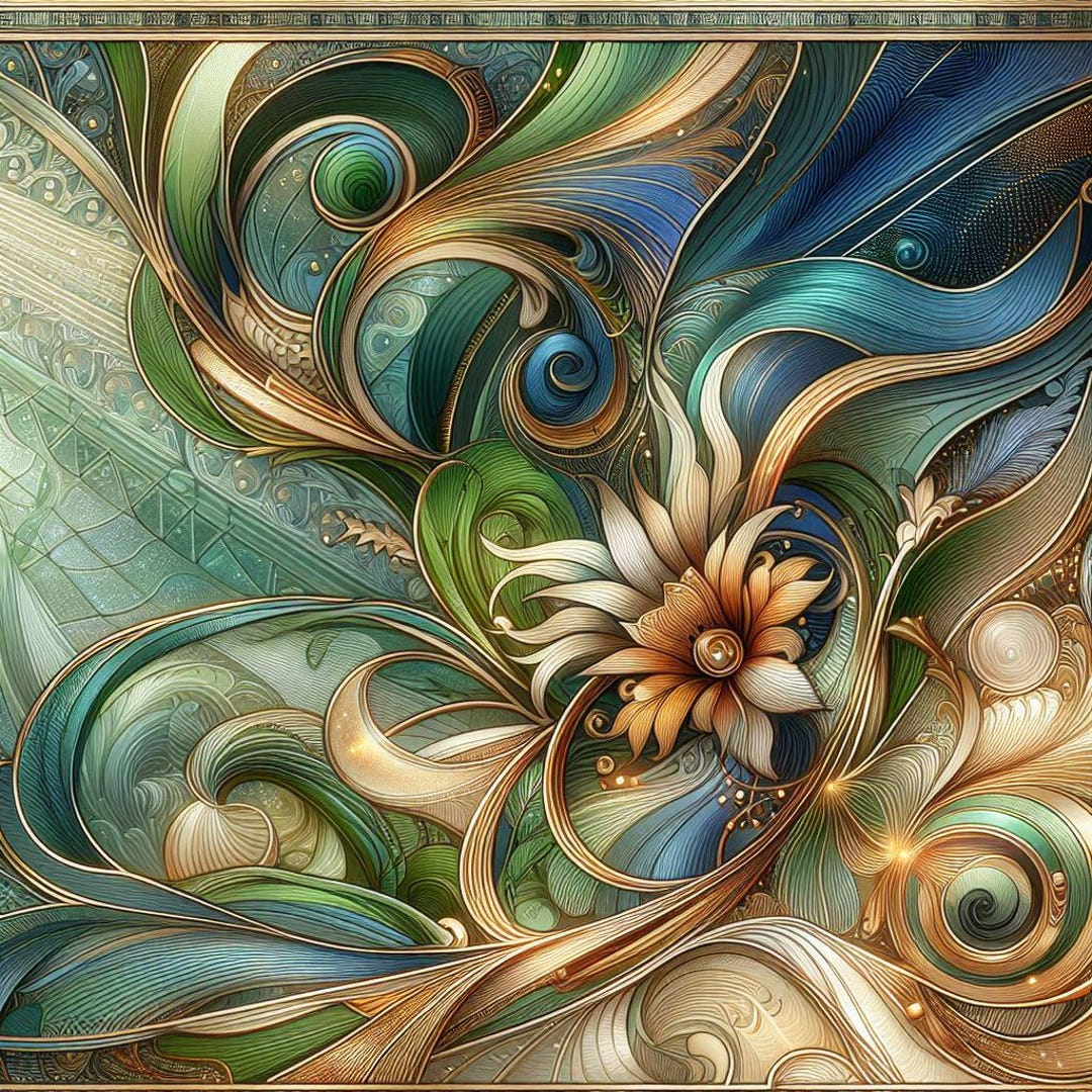 Art Nouveau-beautiful Beach Scene - Etsy