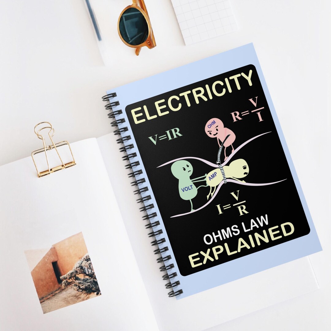Funny Electricity Ohms Law Spiral Notebook-funny Ohm Law Class Room ...