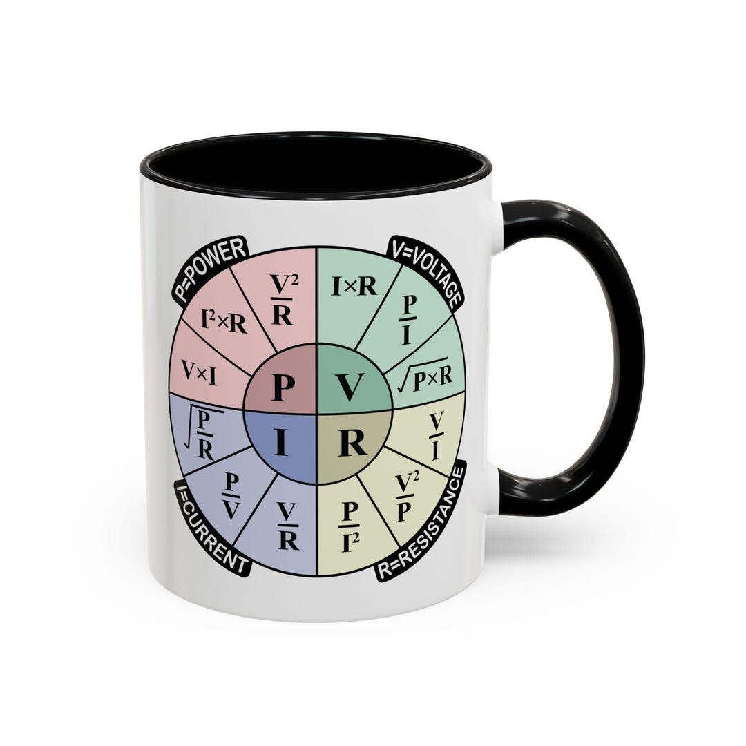 Electrical Engineer & Students Coffee Mug Gift |electrical Formulas Ohm ...