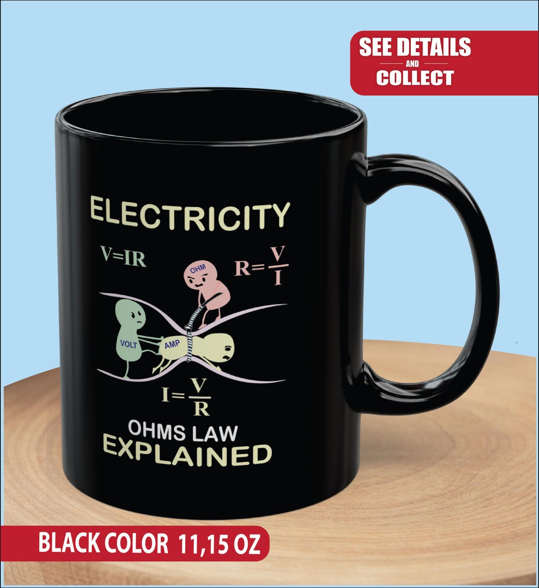 Unique Funny Ohms Law Coffee Mug Gift for Electrical Electronics ...