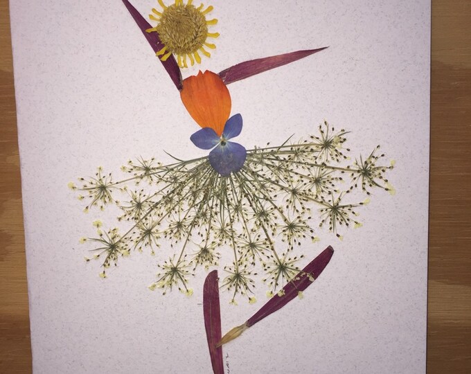 Dancer Made With Real PRESSED FLOWERS, Not a Print - Etsy