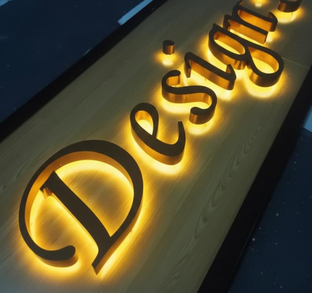 Custom 3D Metal Backlit Sign, Illuminated Channel Letters, LED Signs ...