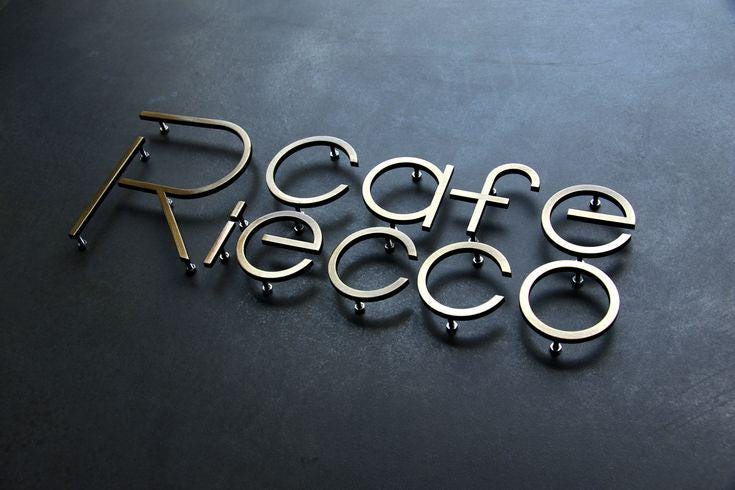 Metal Floating Letters, Raised Custom Sign Metal, Business Sign, Lobby ...