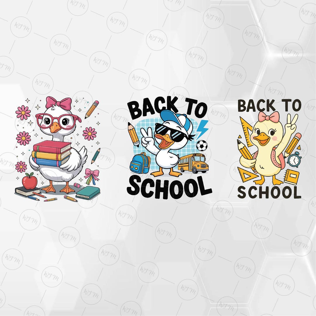 Back to School Duck PNG, Cute Goose Teacher PNG, Funny School Animal ...