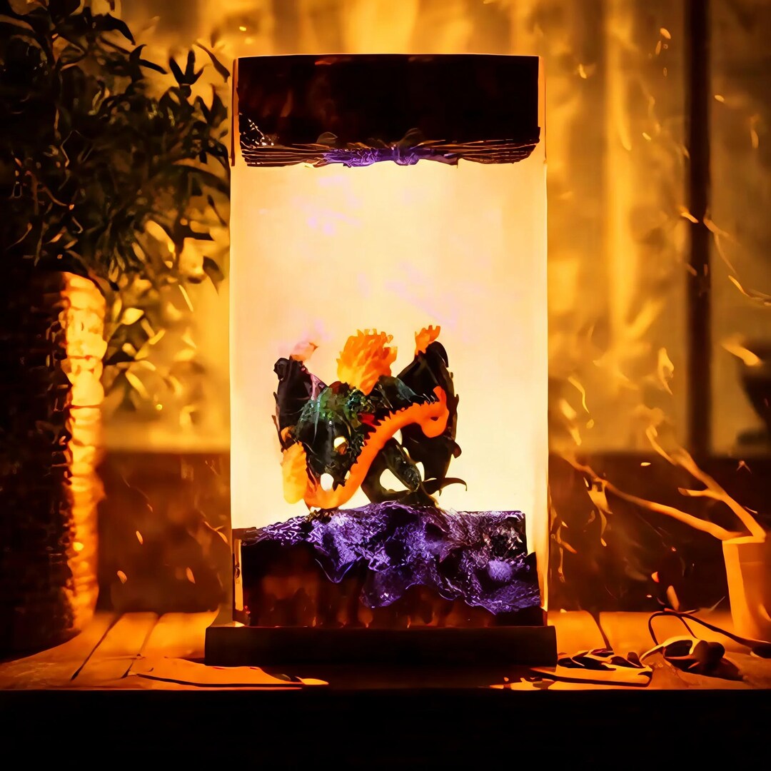 Lord of the Rings Balrog Lamp | Handmade Resin Diorama | Unique Fantasy ...