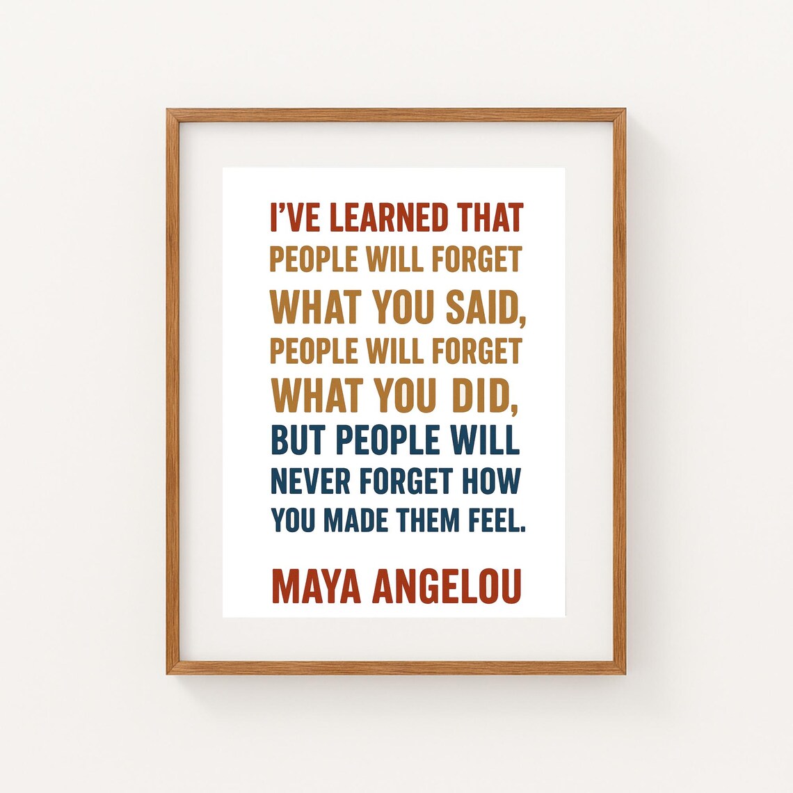 Maya Angelou Quote Print: Inspirational Classroom Wall Art (digital ...