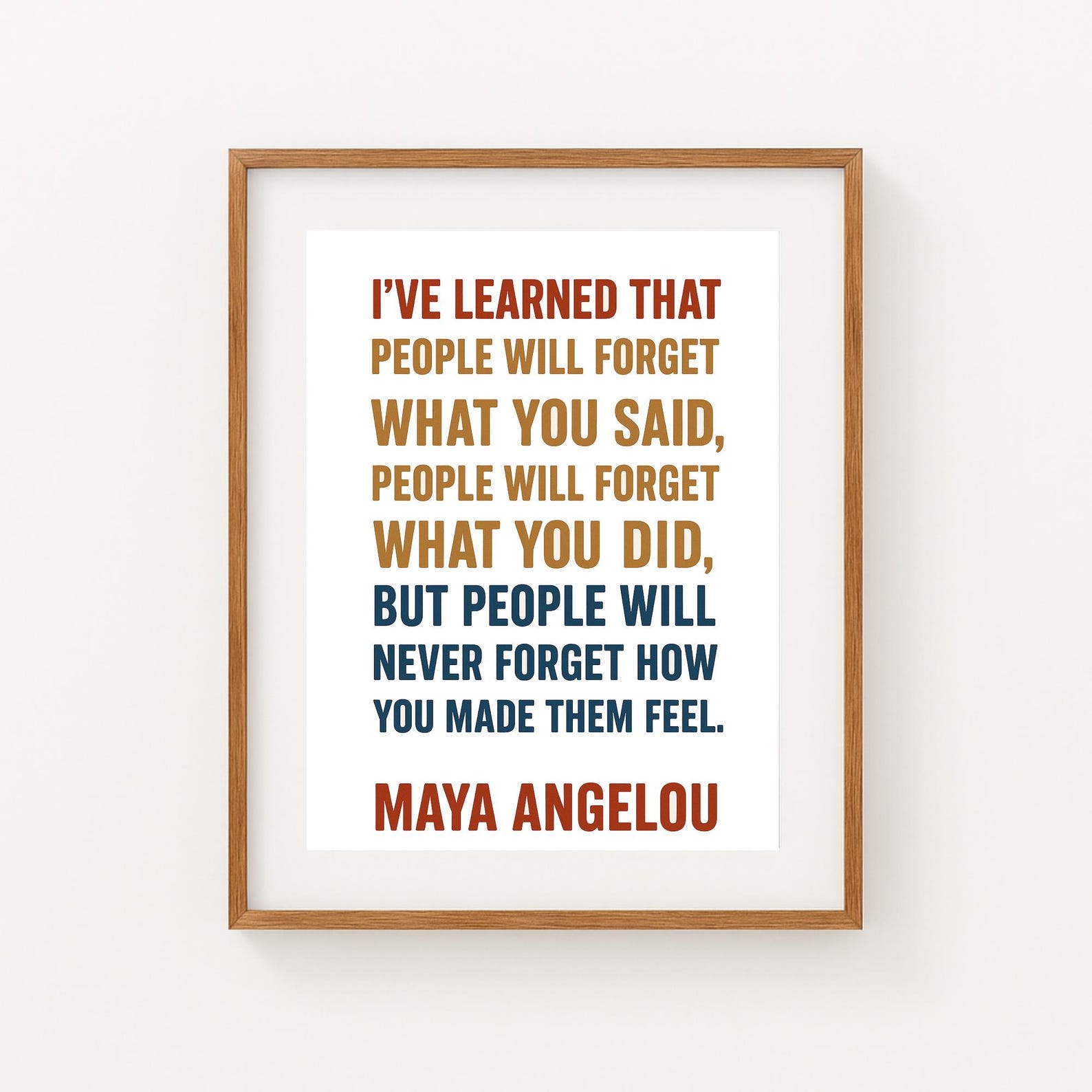 Maya Angelou Quote Print: Inspirational Classroom Wall Art (digital ...