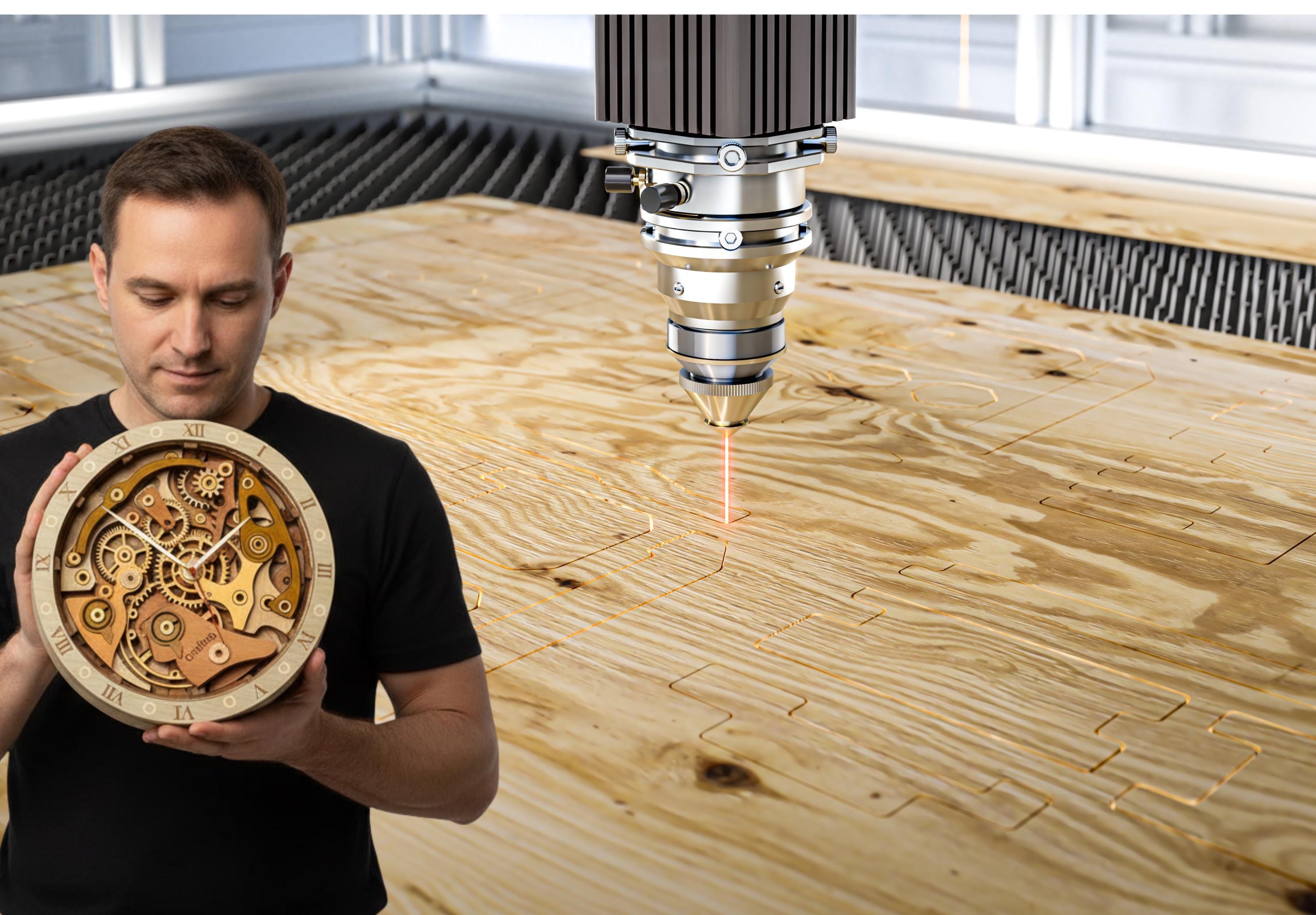 3D Steampunk Clock DFX: Layered Gear Mandala Laser Cut File (digital ...
