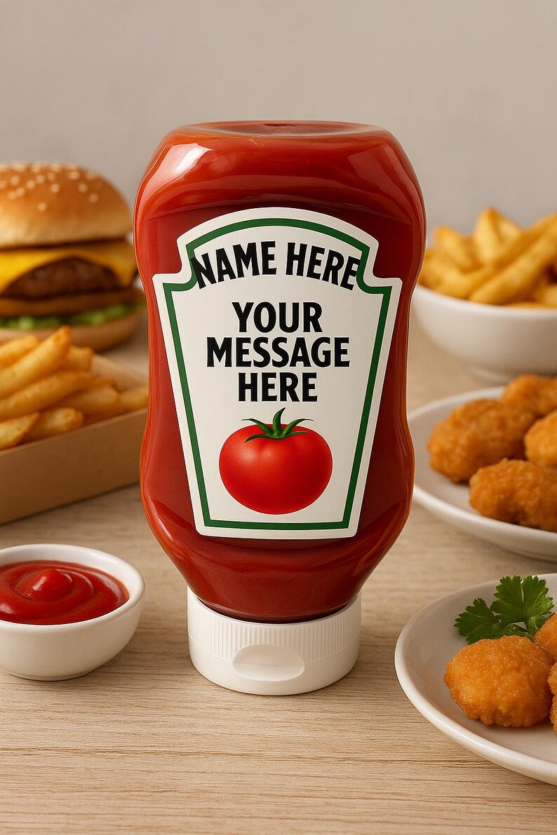 Funny Ketchup Gift Label | Printable Sauce Template - Etsy
