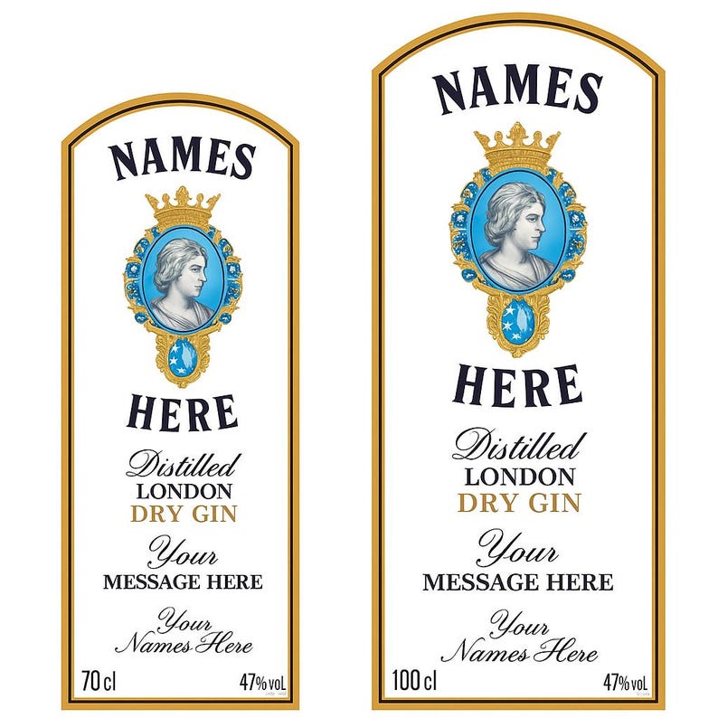 Custom Gin Bottle Label: Editable Canva Template (digital Download ...