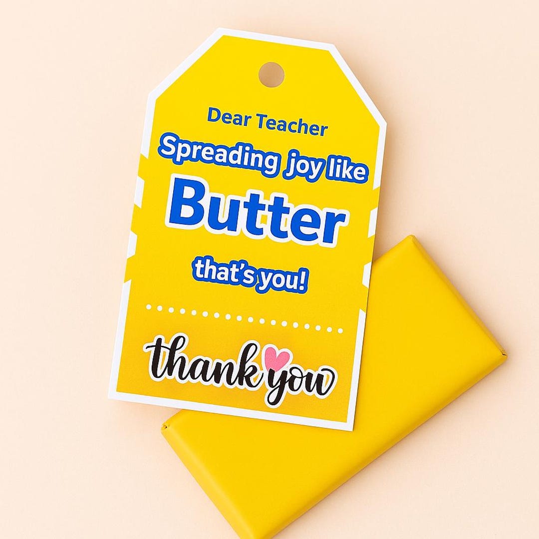 Butterfinger Thank You Gift Tags – Teacher & Staff Appreciation ...