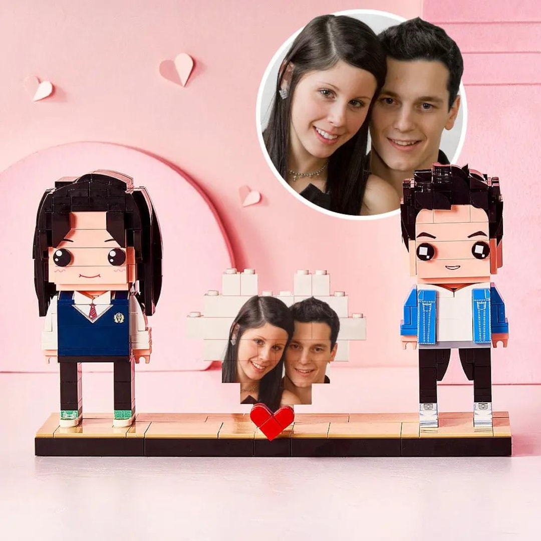 Custom Brick Figures & Block Photo Puzzle Fully Body 2 People Custom ...