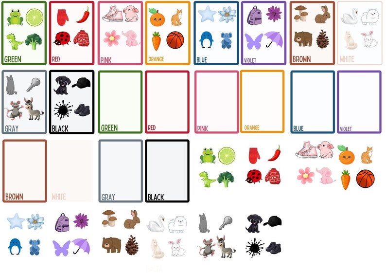 Printable Color Flashcards for Kids Educational Preschool Learning ...