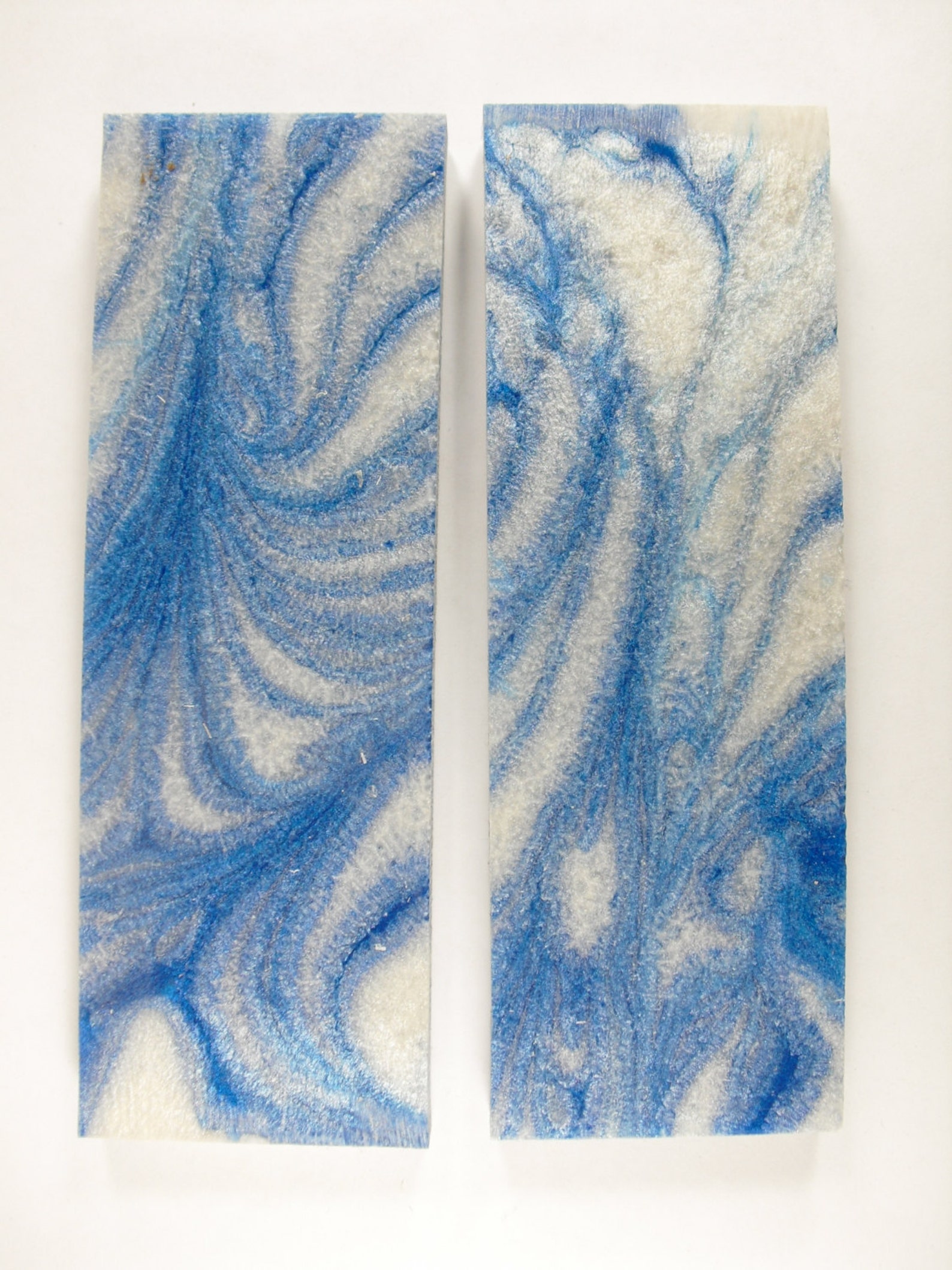 Blue & White Pearl Scales Knife Handles . | Etsy
