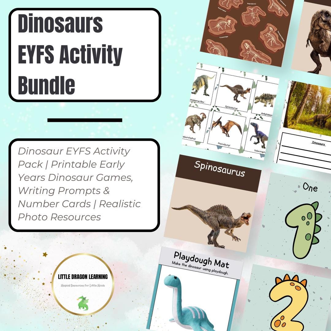 Dinosaur EYFS Activity Pack / Printable Early Years Dinosaur Games ...