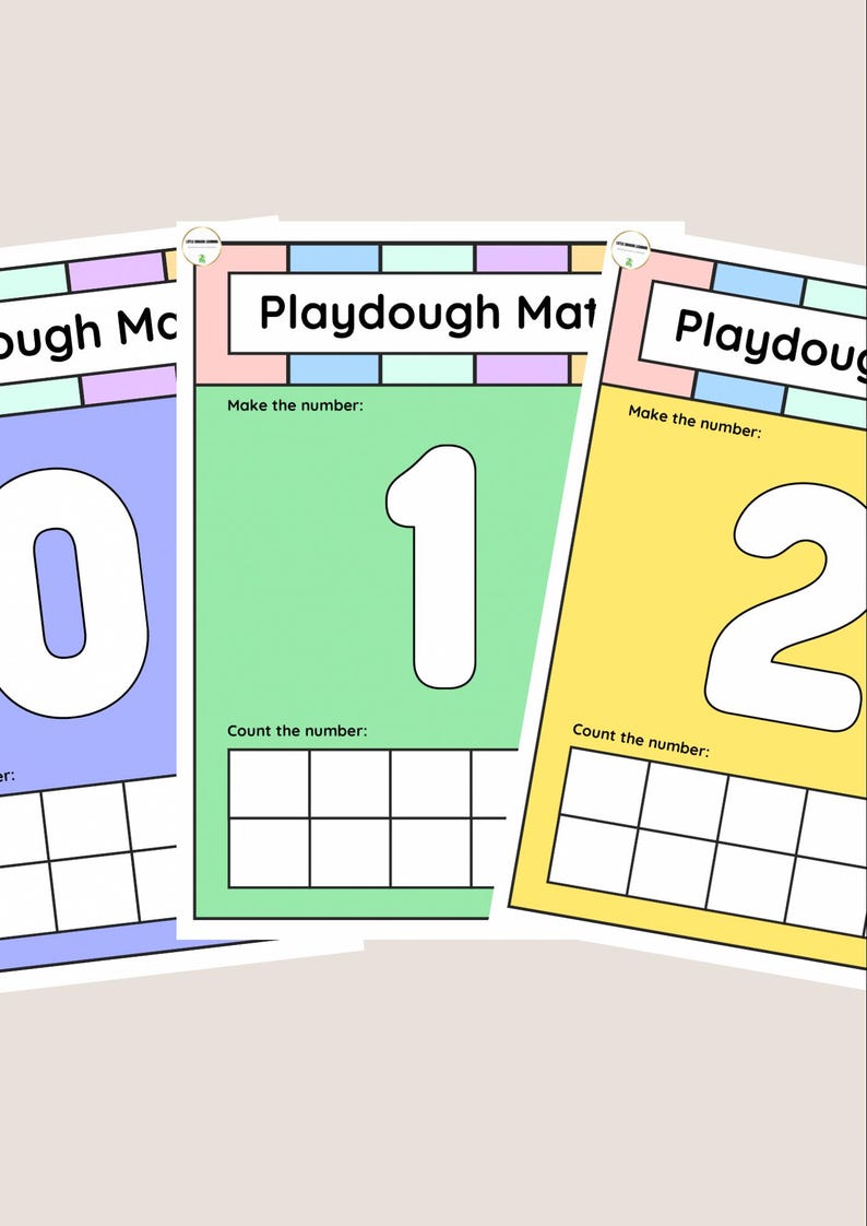 Number Playdough Mats 0–10 With Ten Frames – Hands-on EYFS Math ...